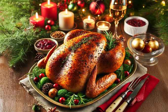 Festive Christmas Roasted Turkey Recipe - Tasty Recipe Time