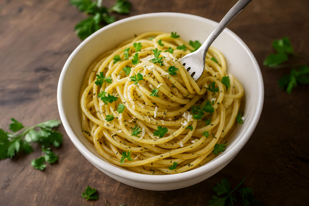 Garlic & Herb Infused Thyme Pasta – A Light and Flavorful Delight ...